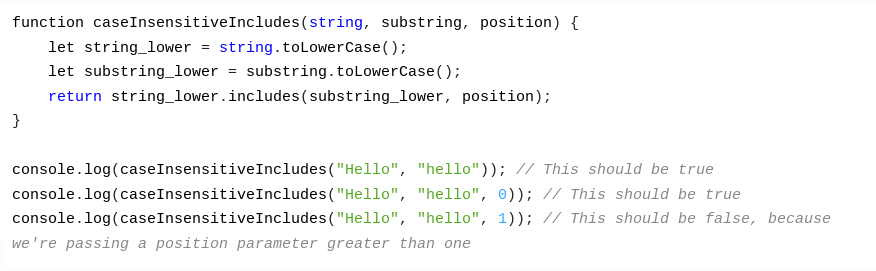 Does A JavaScript String Contain A Substring 
